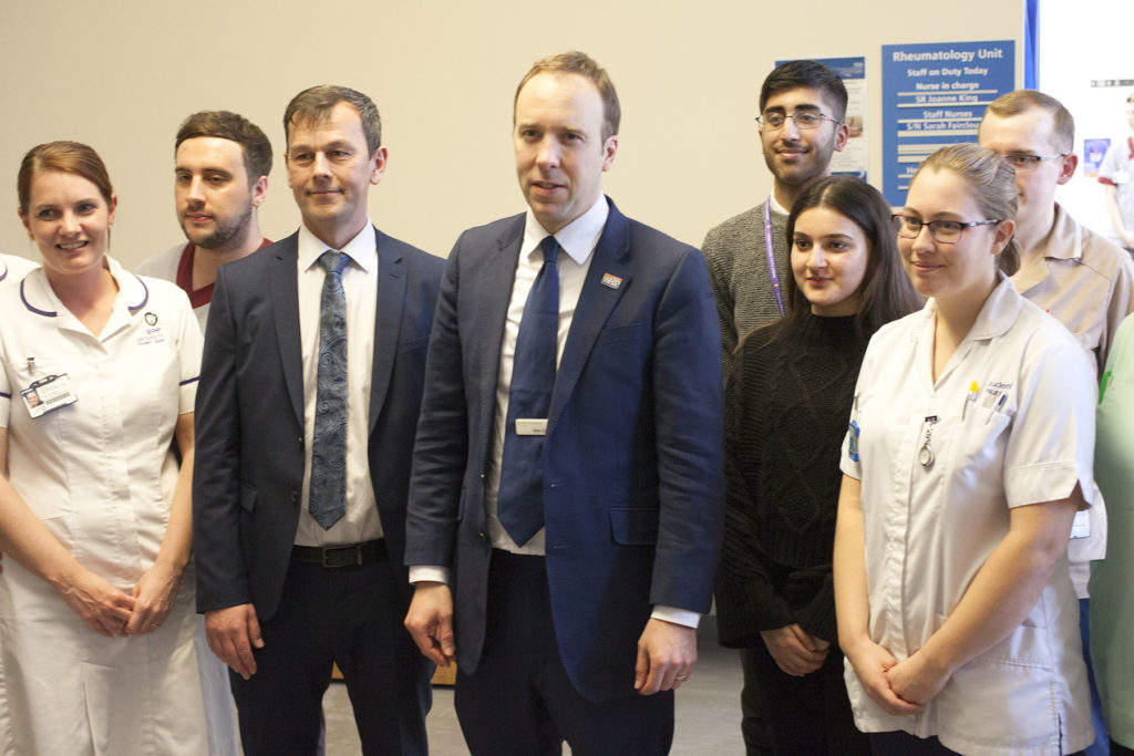 Secretary of State for Health and Social Care visits Doncaster Royal ...