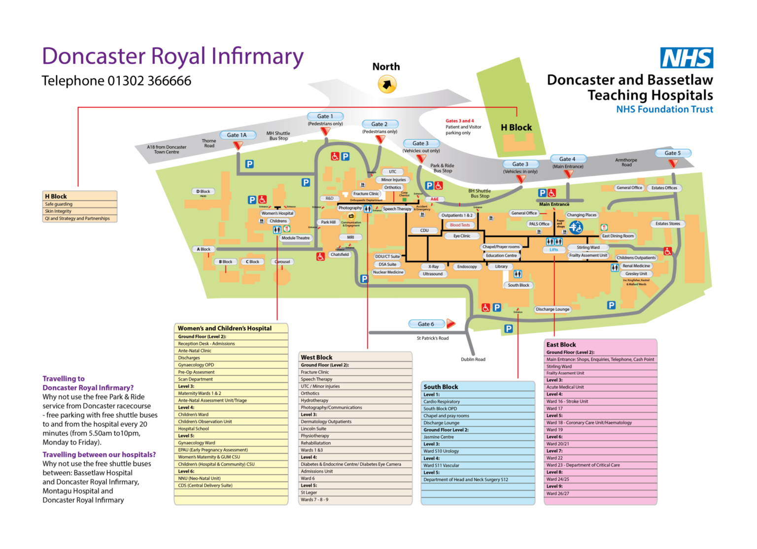 Hospital map - Doncaster and Bassetlaw Teaching Hospitals