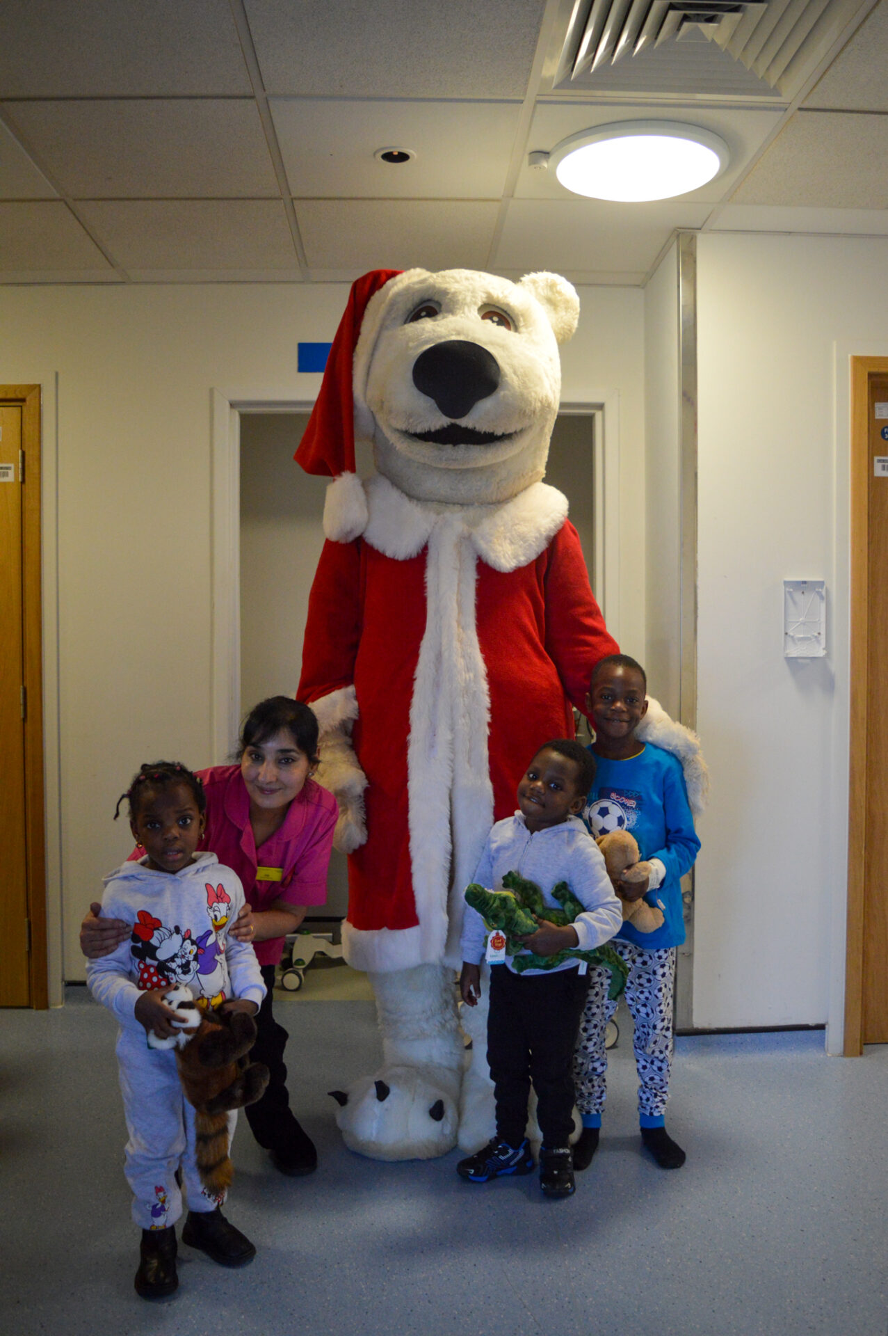 Victor the Polar Bear spreads festive cheer at Doncaster Royal ...