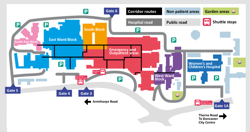 Hospital map - Doncaster and Bassetlaw Teaching Hospitals