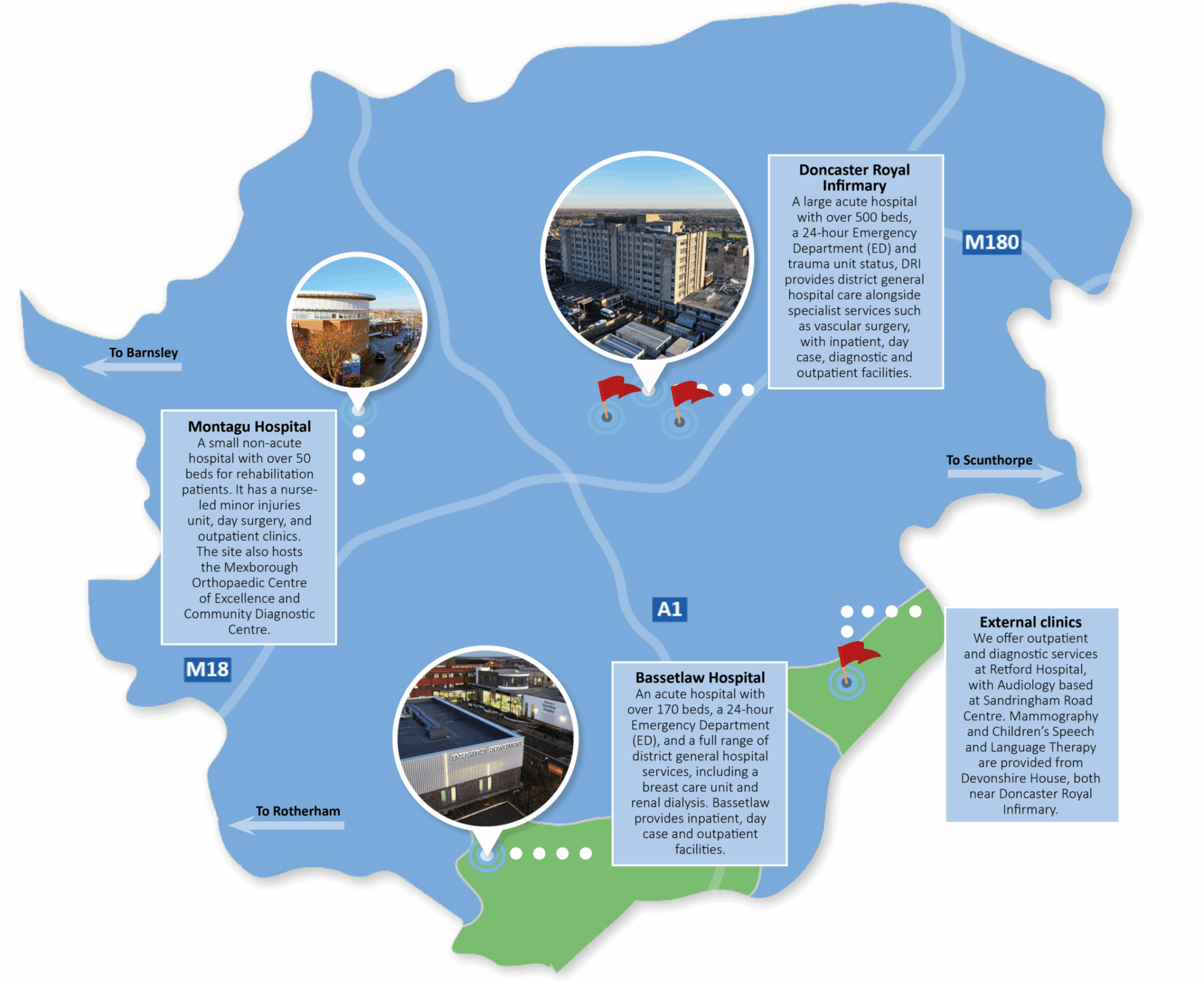 Map 1 - Doncaster and Bassetlaw Teaching Hospitals